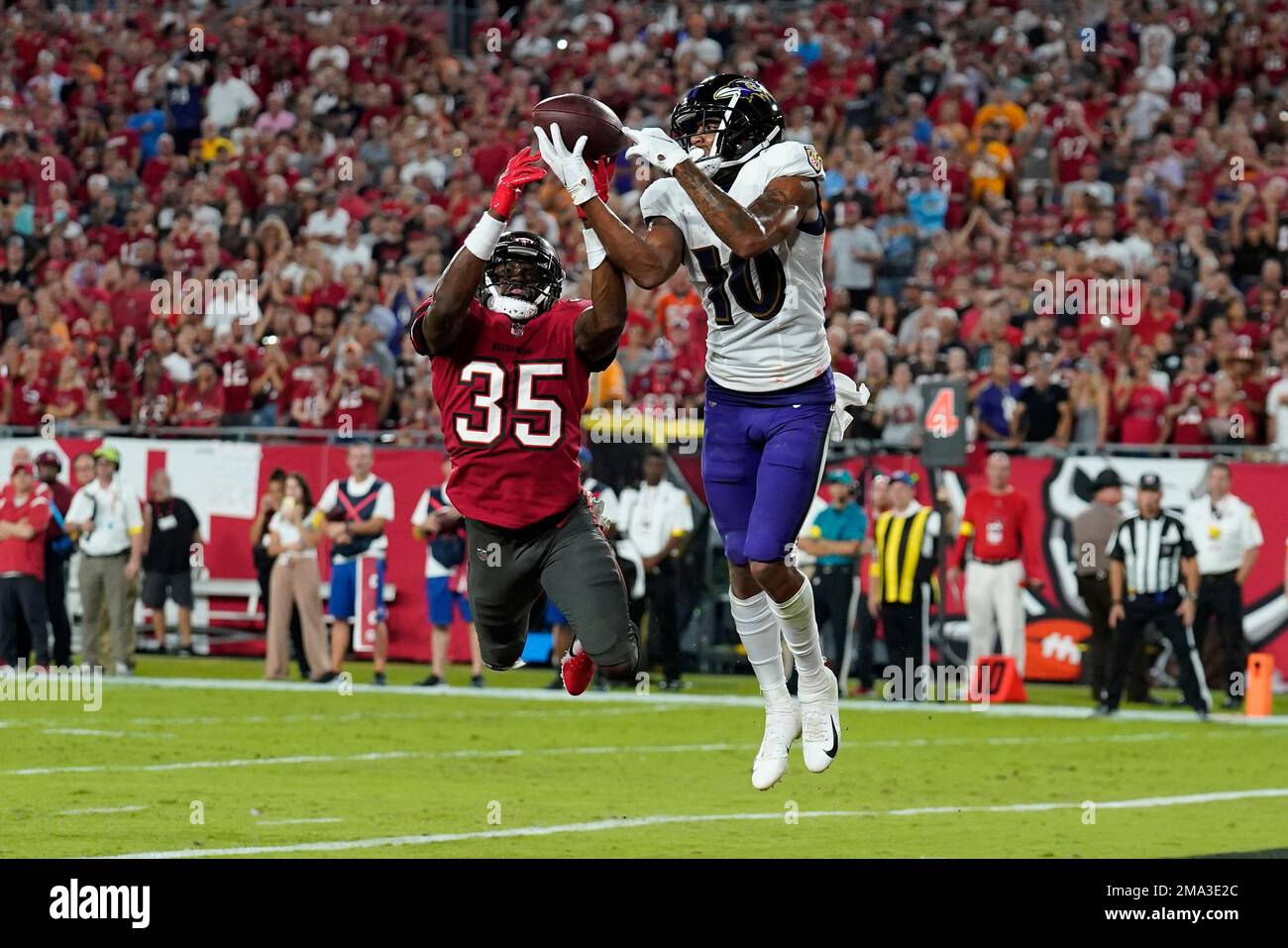 Tampa Bay Buccaneers cornerback Jamel Dean (35) breaks up a pass ...