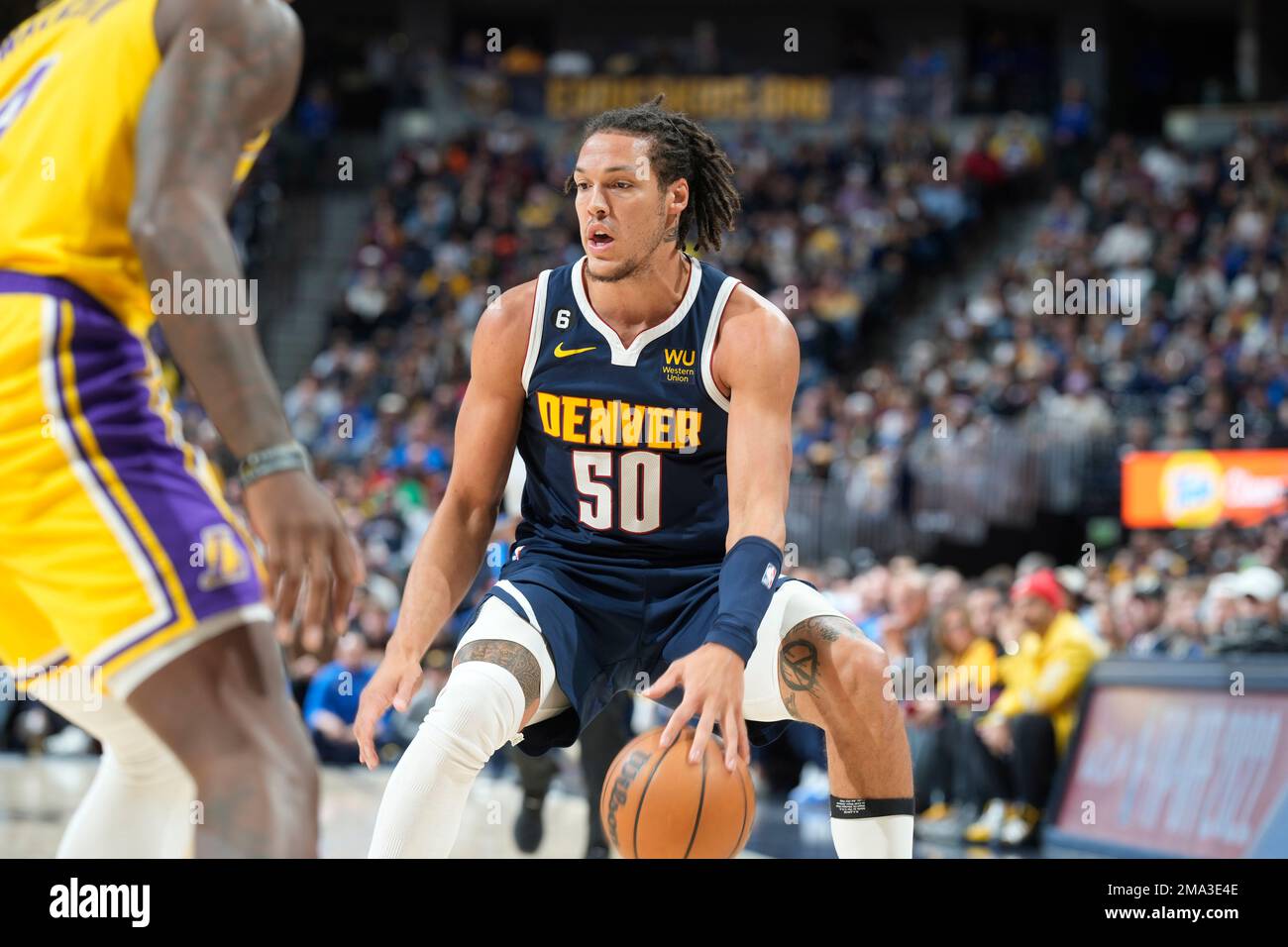 Denver Nuggets forward Aaron Gordon (50) in the first half of an NBA ...