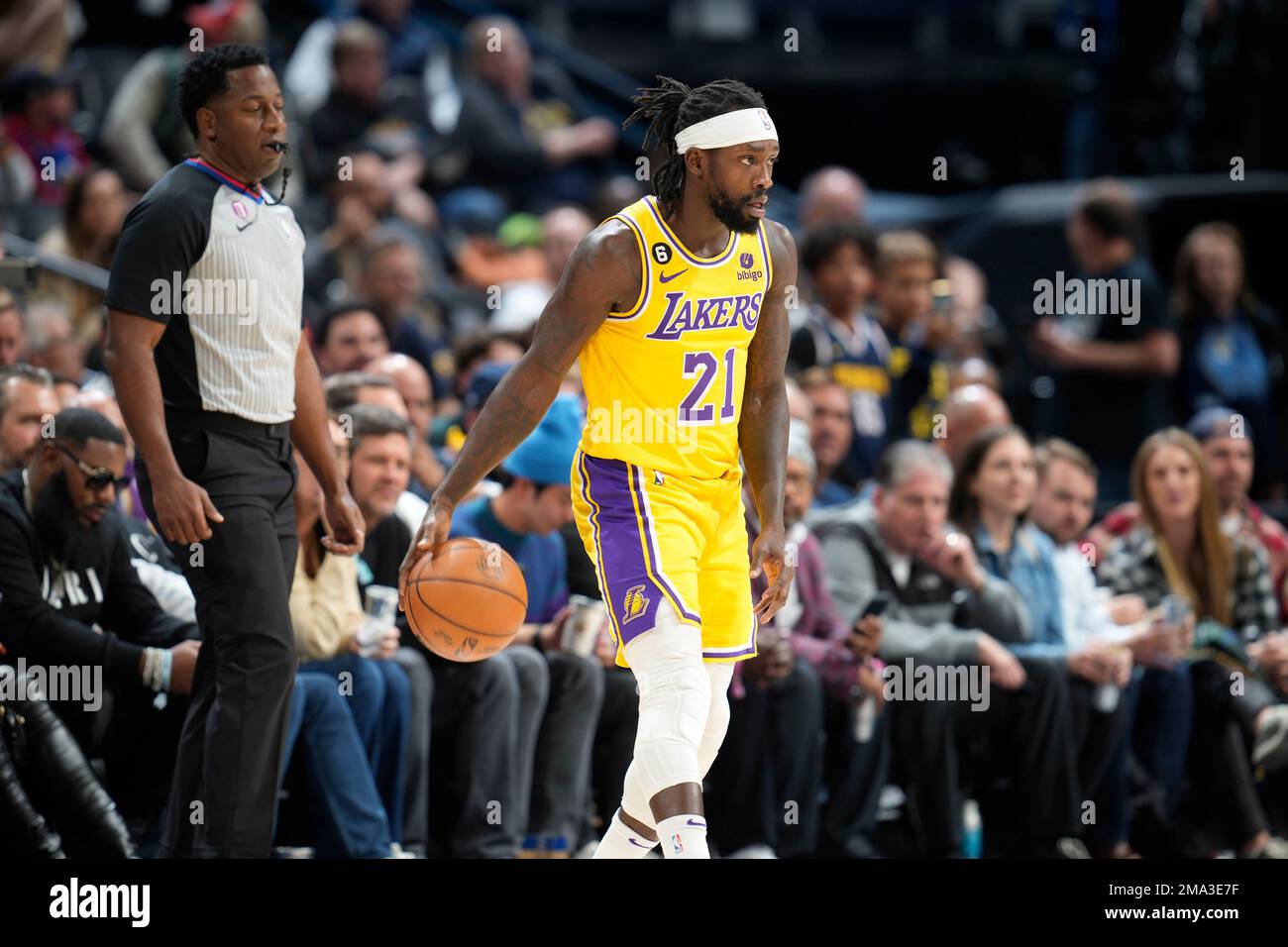 Los Angeles Lakers guard Patrick Beverley (21) in the first half of an ...