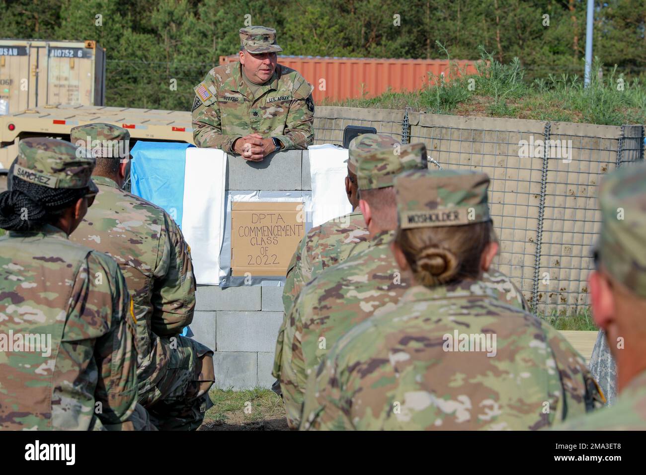 U.S. Army Lt. Col. Gary Rivard, senior medical officer of the 456th ...