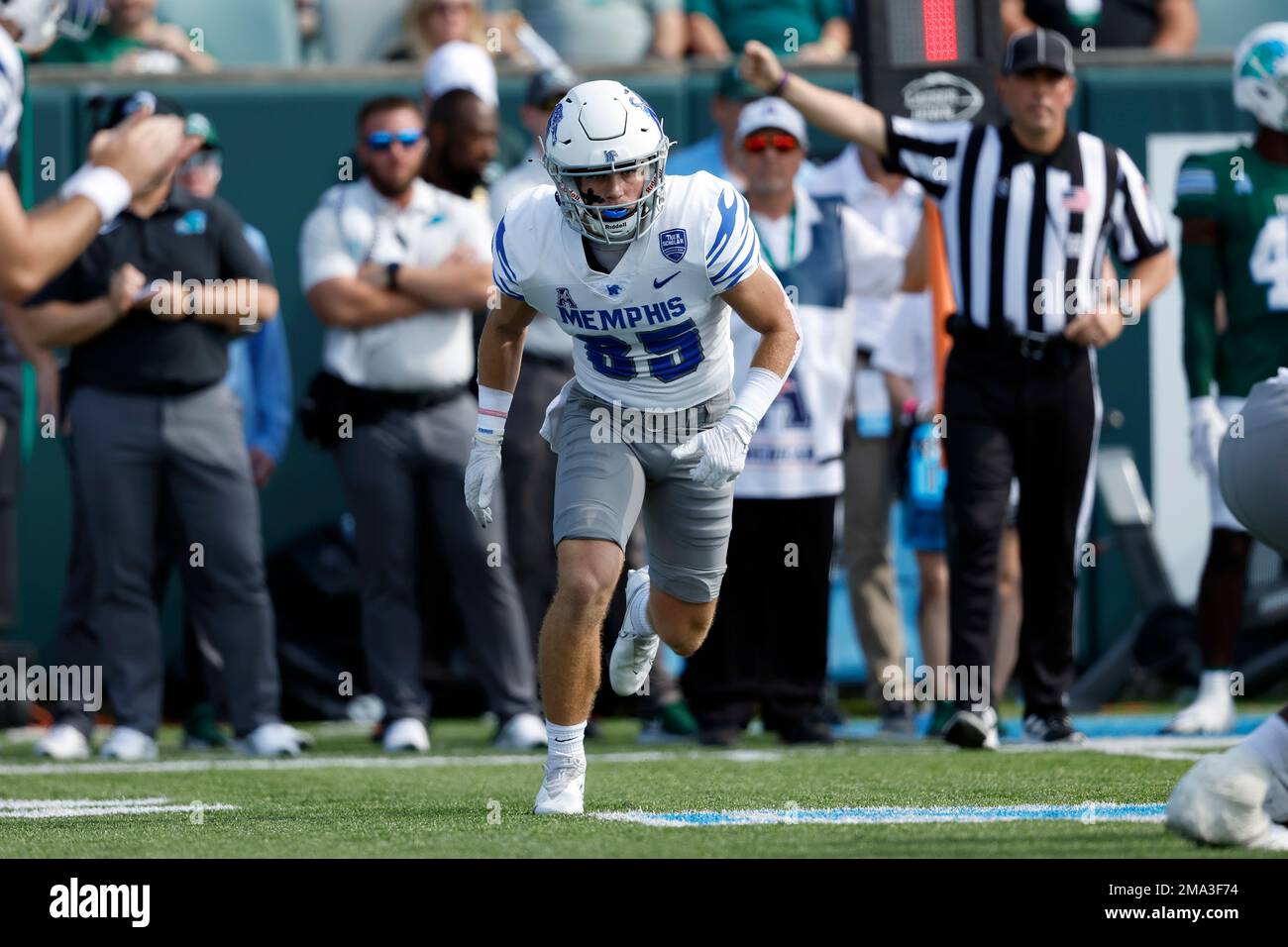 Memphis wide receiver Koby Drake (85) during an NCAA college football ...