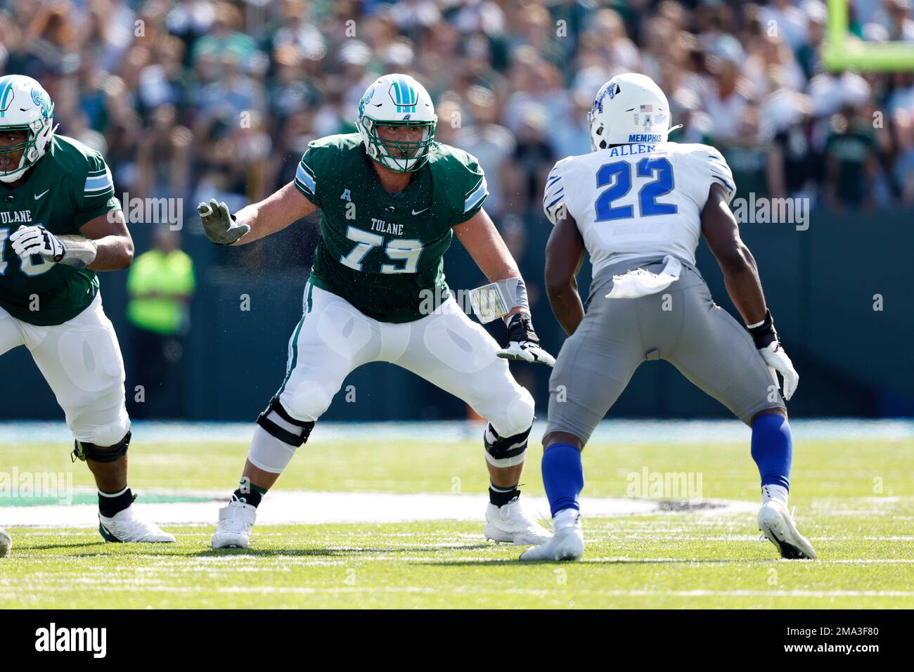 Tulane offensive lineman Joey Claybrook (79) during an NCAA college ...