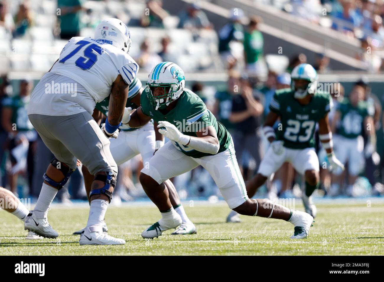 Tulane linebacker Keith Cooper Jr. (48) during the first half of an ...