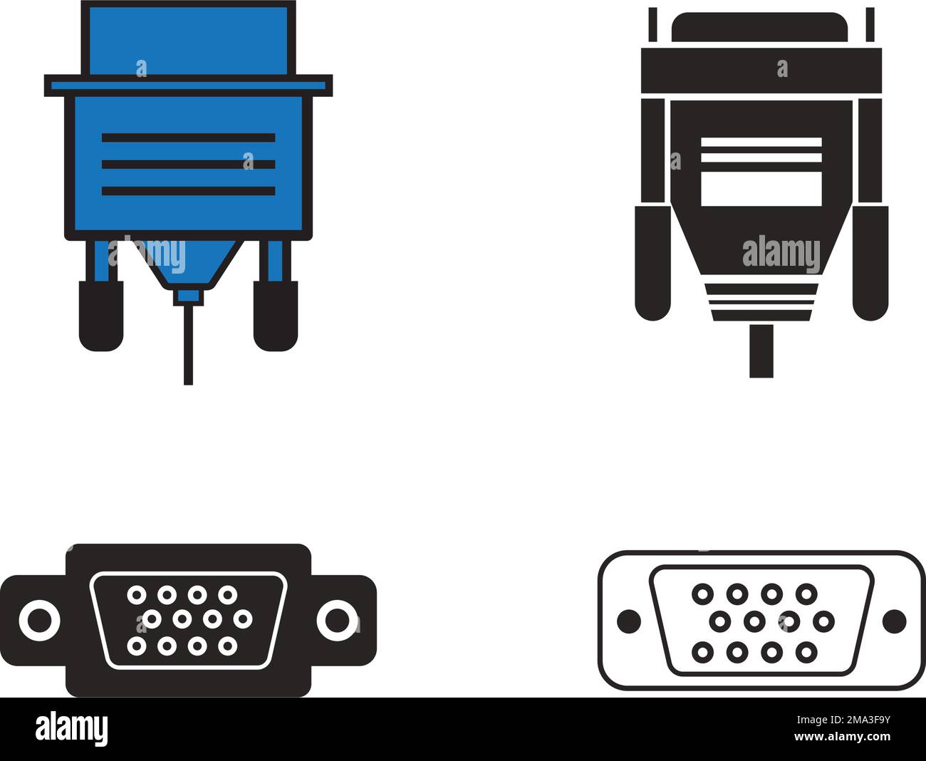 Vga Cable Icon Vector Illustration Symbol Design Stock Vector Image