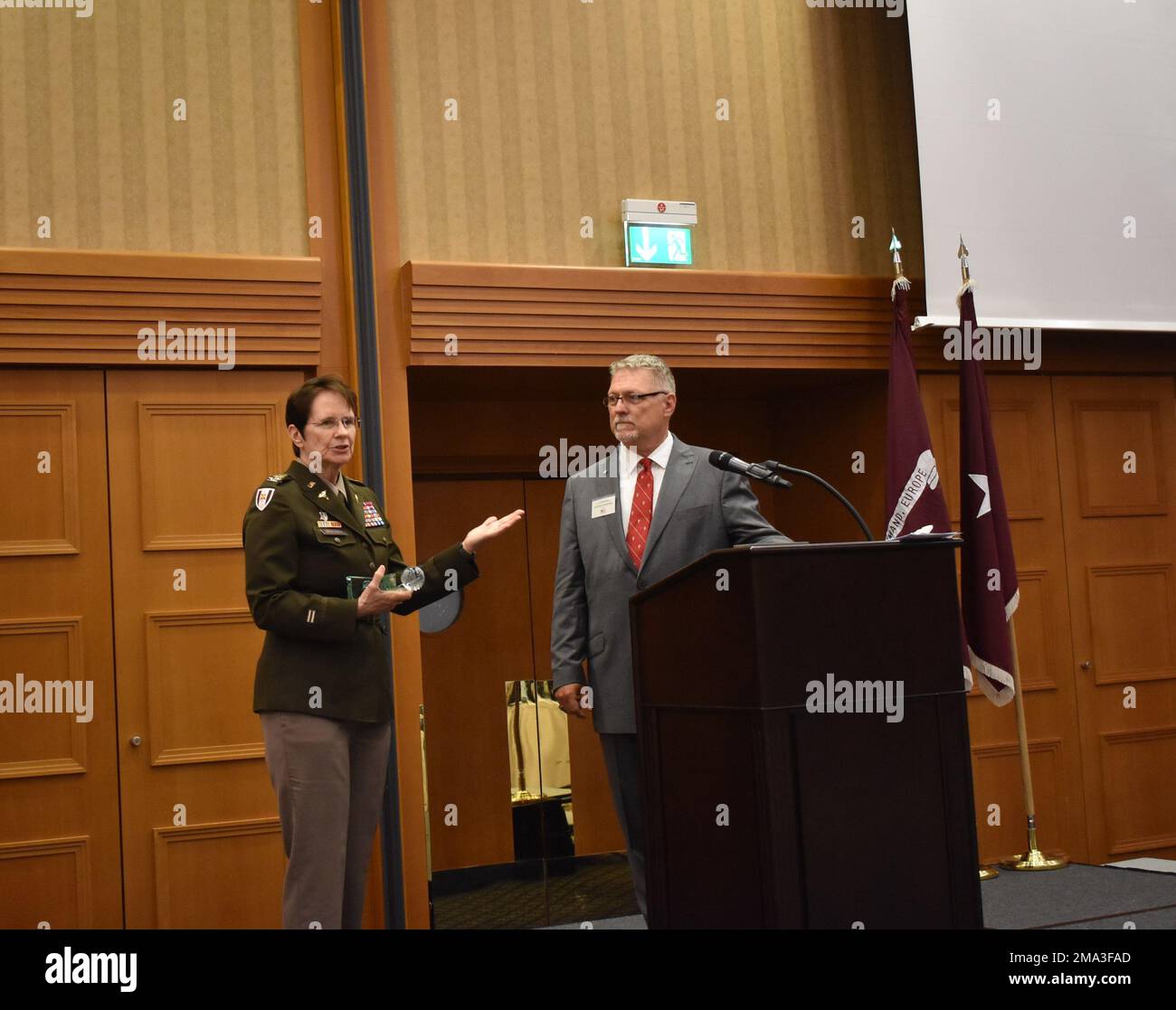 Col. Deborah Whitmer, U.S. Army Veterinary Corps Chief (left) with this ...