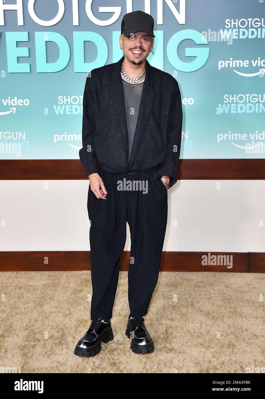 Evan Ross arrives at the premiere of "Shotgun Wedding," Wednesday, 18 ...