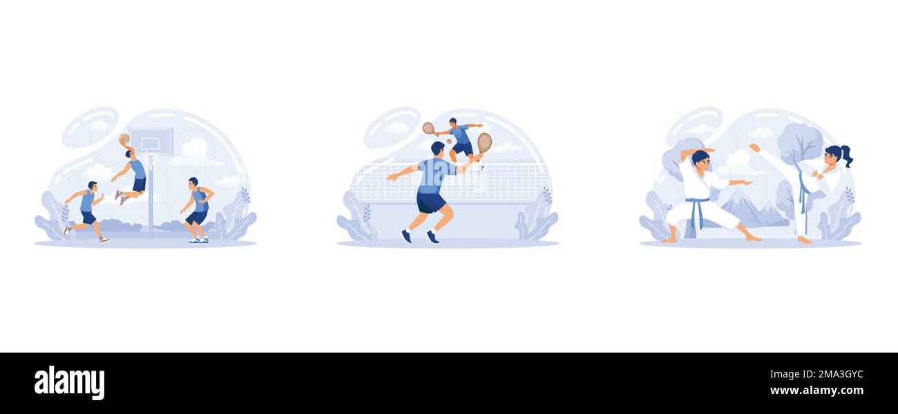 Youth physical training Stock Vector Images - Alamy