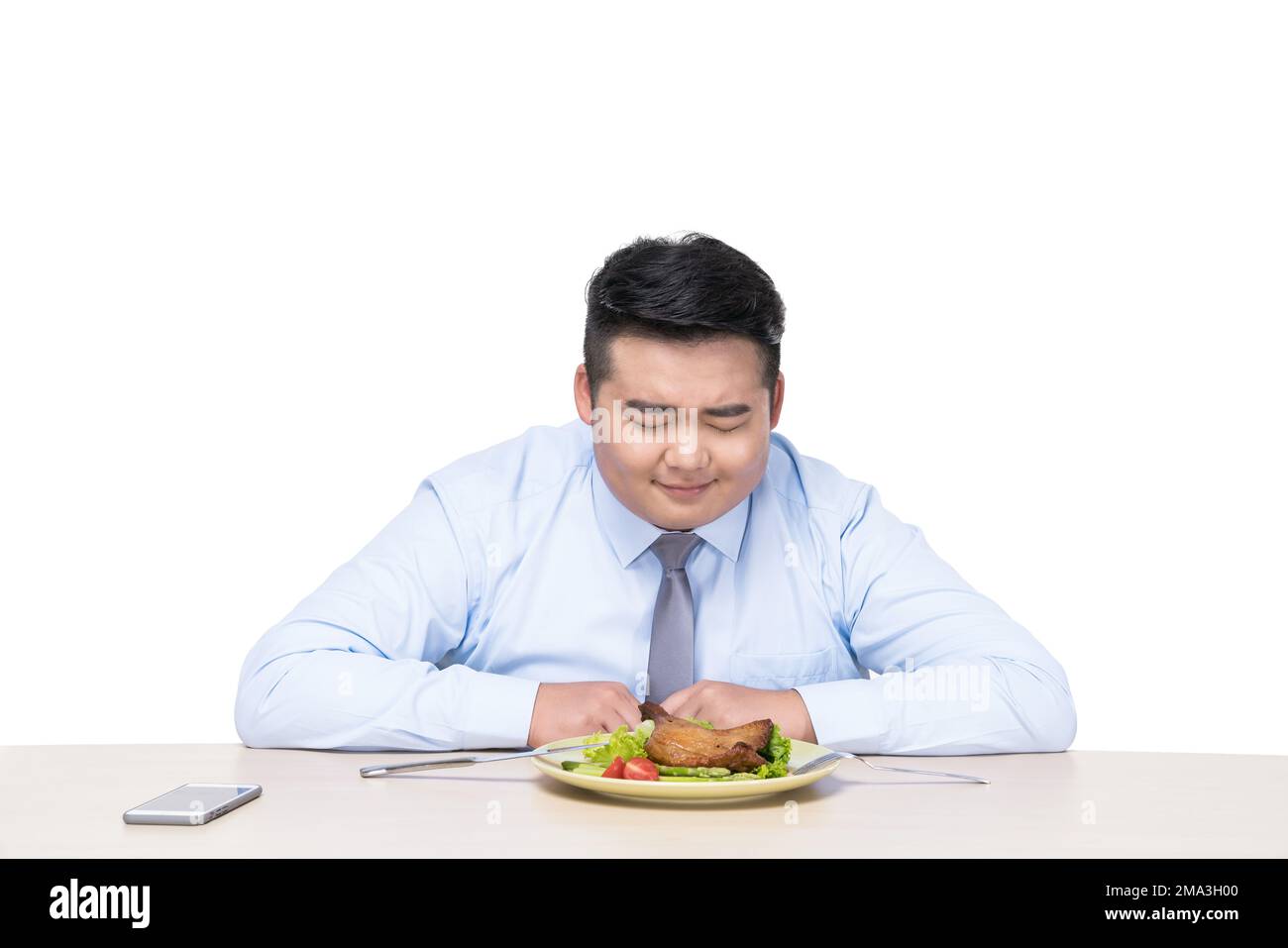 Fat people at dinner Stock Photo - Alamy