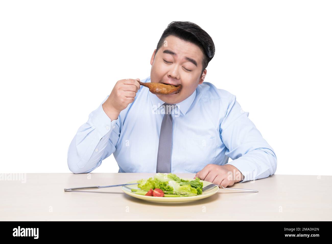 Fat people at dinner Stock Photo - Alamy