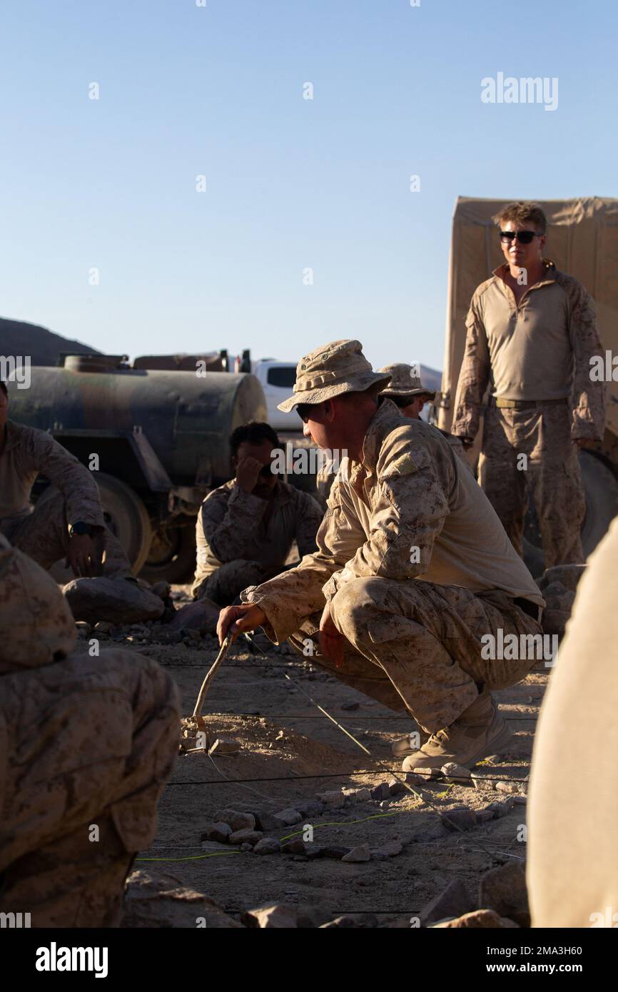 U.S. Marine Corps Gunnery Sgt. Martin Schmitt, a platoon sergeant with Bravo Company, 3rd ...