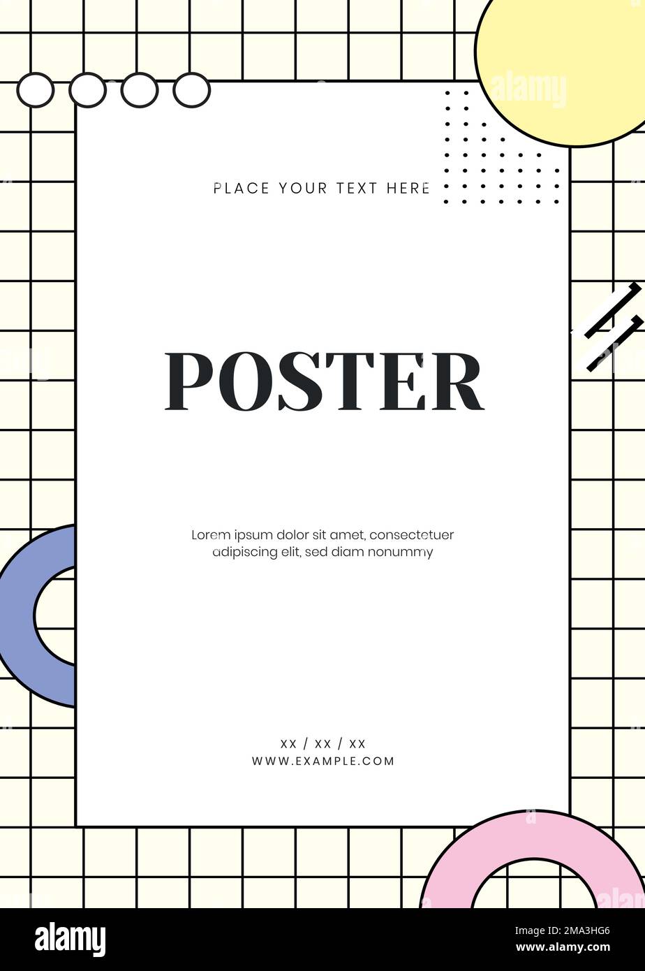 Neo Memphis poster template vector Stock Vector Image & Art - Alamy