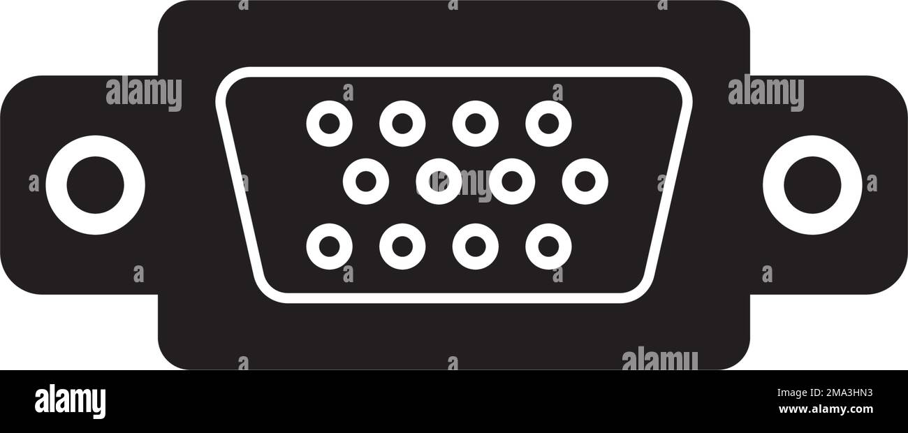 VGA cable icon. vector illustration symbol design Stock Vector Image ...