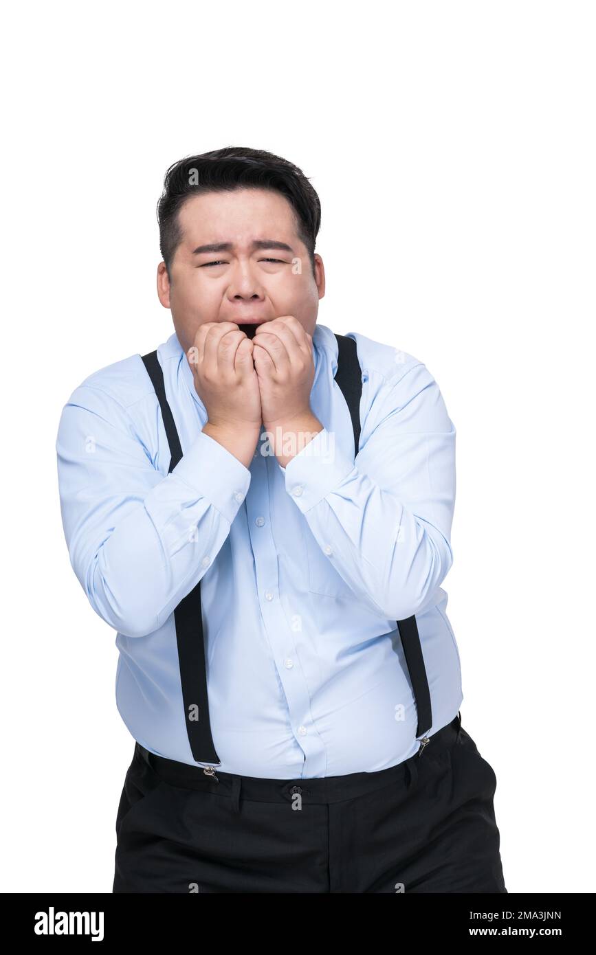 Fat young men Stock Photo - Alamy