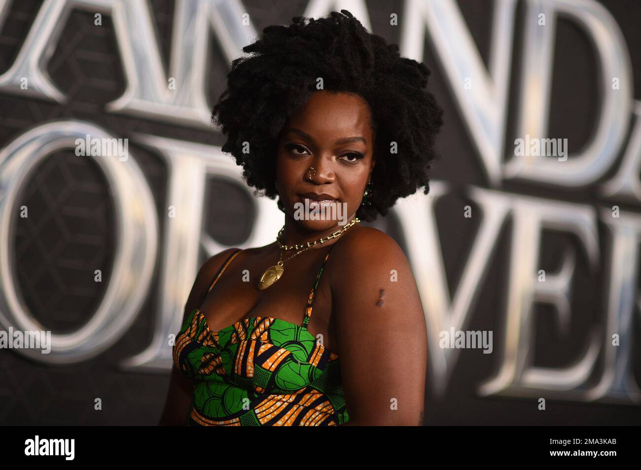 Grace Africa arrives at the world premiere of "Black Panther: Wakanda ...
