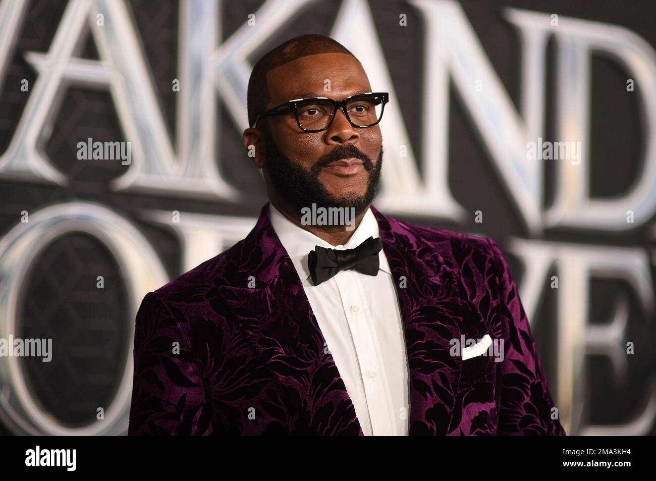 Tyler Perry arrives at the world premiere of "Black Panther: Wakanda ...