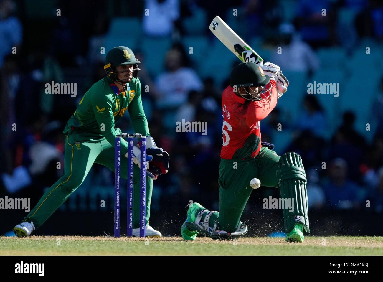 Bangladesh's Litton Das bats during the T20 World Cup cricket match ...