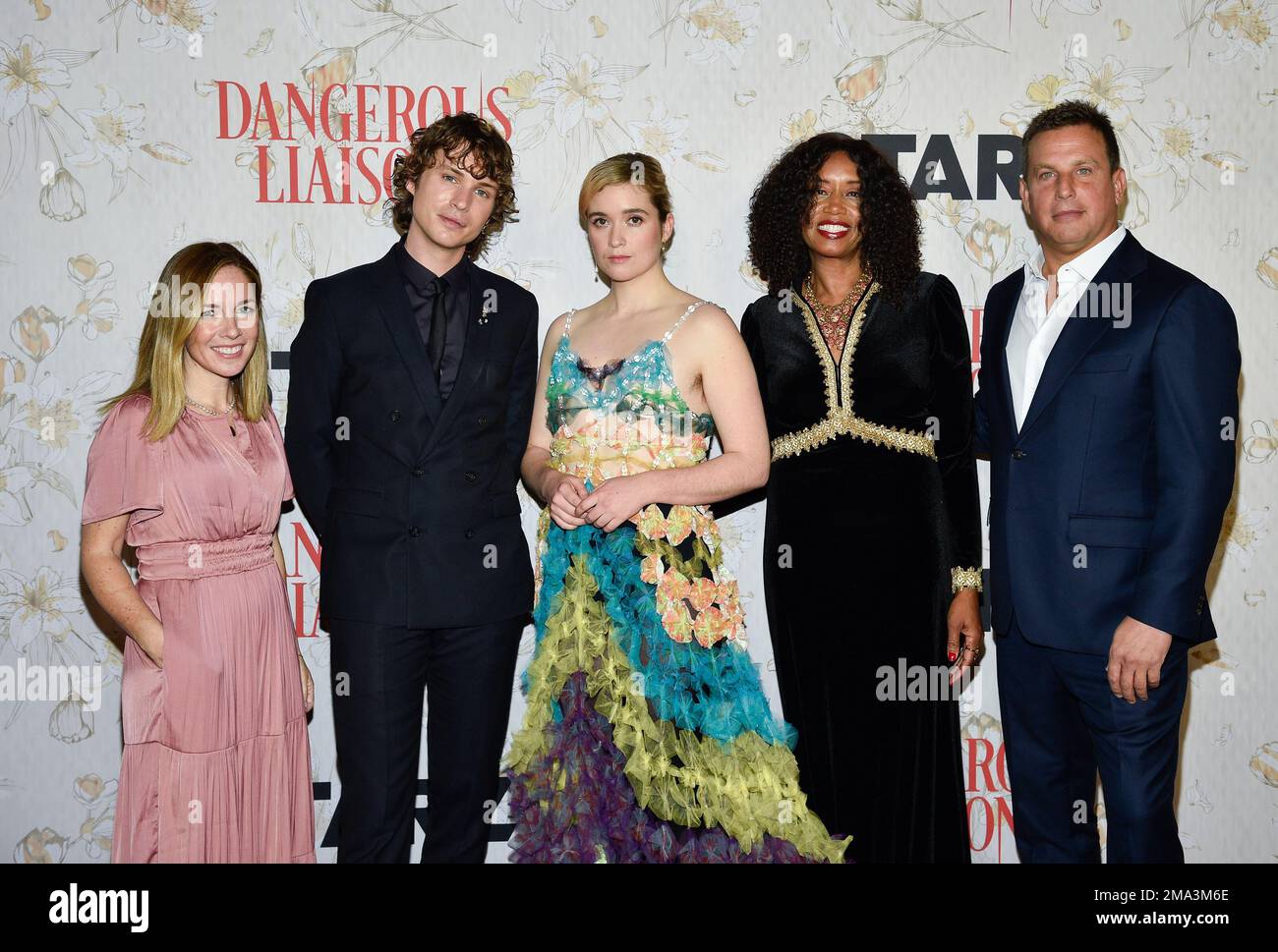 Starz president, domestic Alison Hoffman, left, actor Nicholas Denton ...