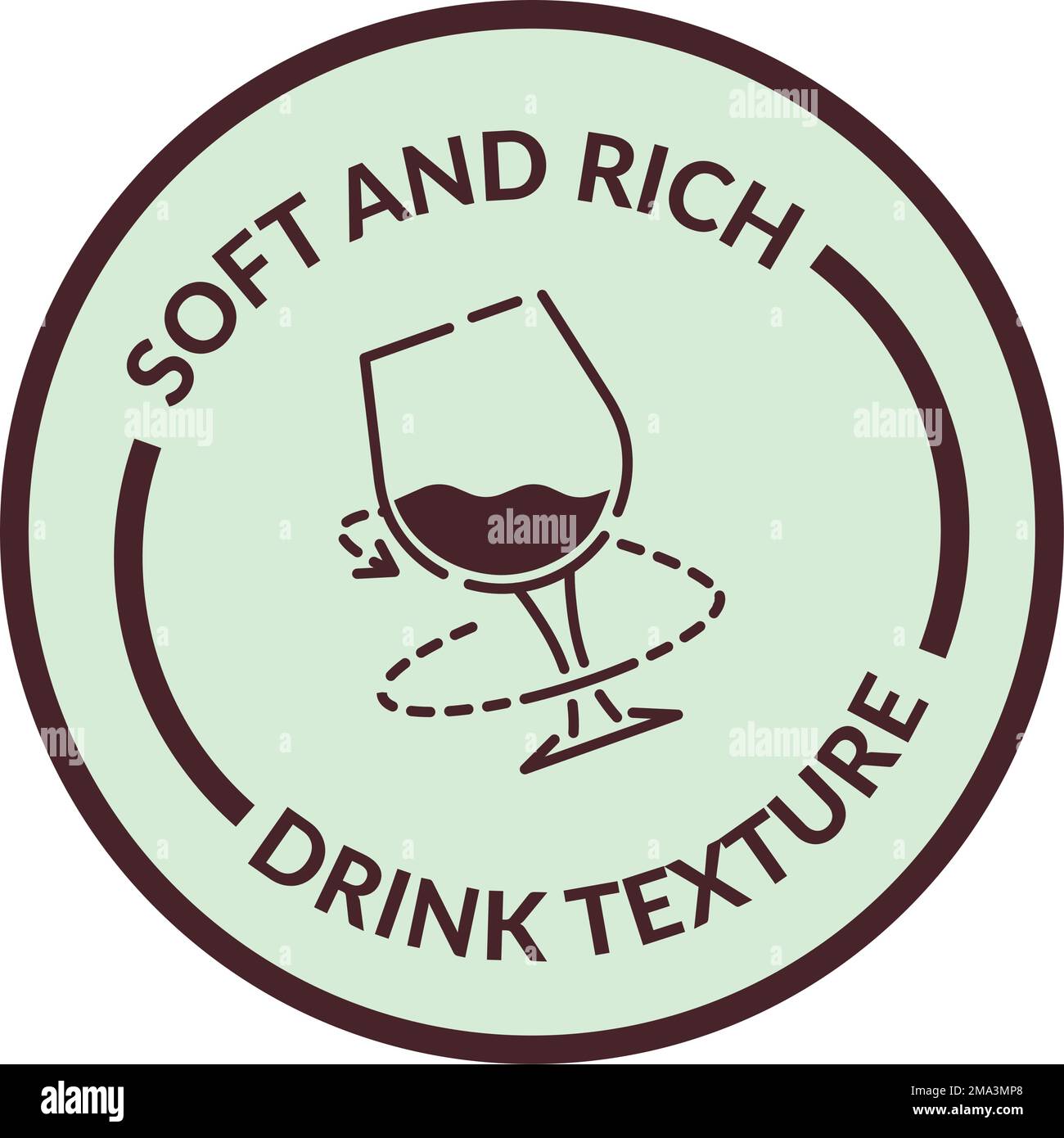 Soft and rich drink texture, wine emblem vector Stock Vector Image ...
