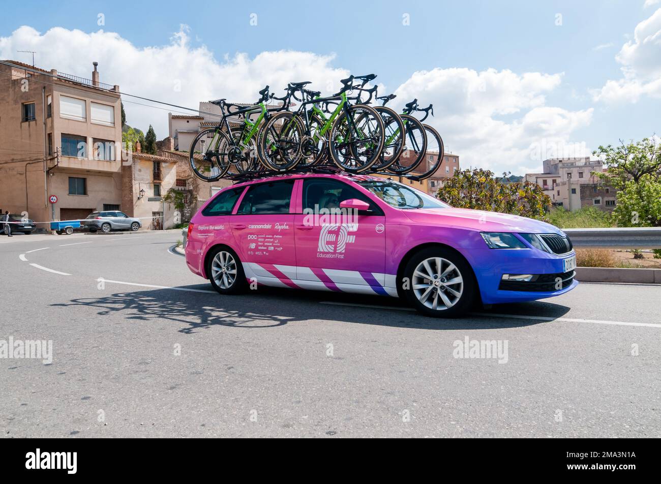 EF Education First Team car. Volta Catalunya 2019. Volta Road Cycling ...