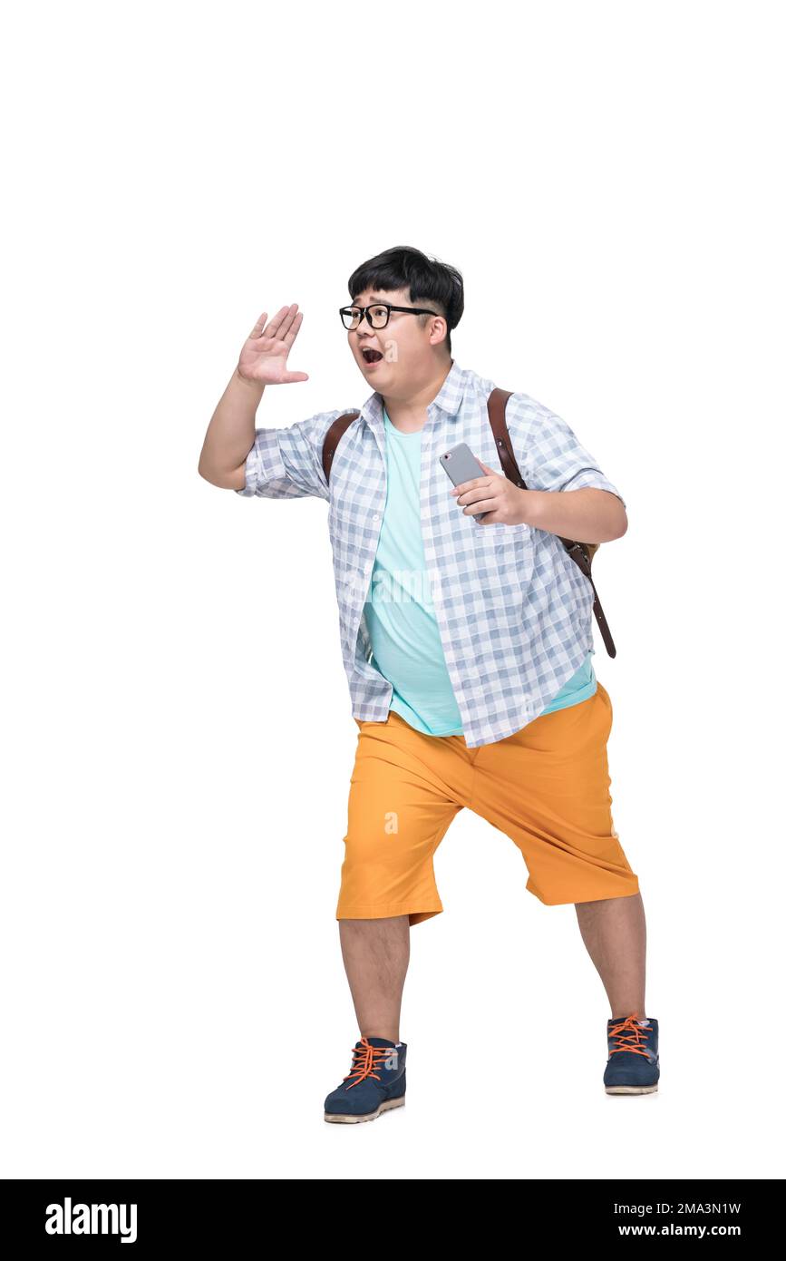 Fat young men in the cry Stock Photo - Alamy