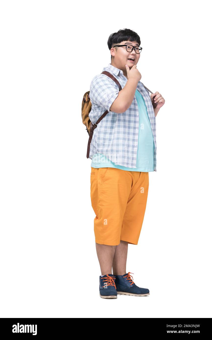 Fat young men Stock Photo - Alamy