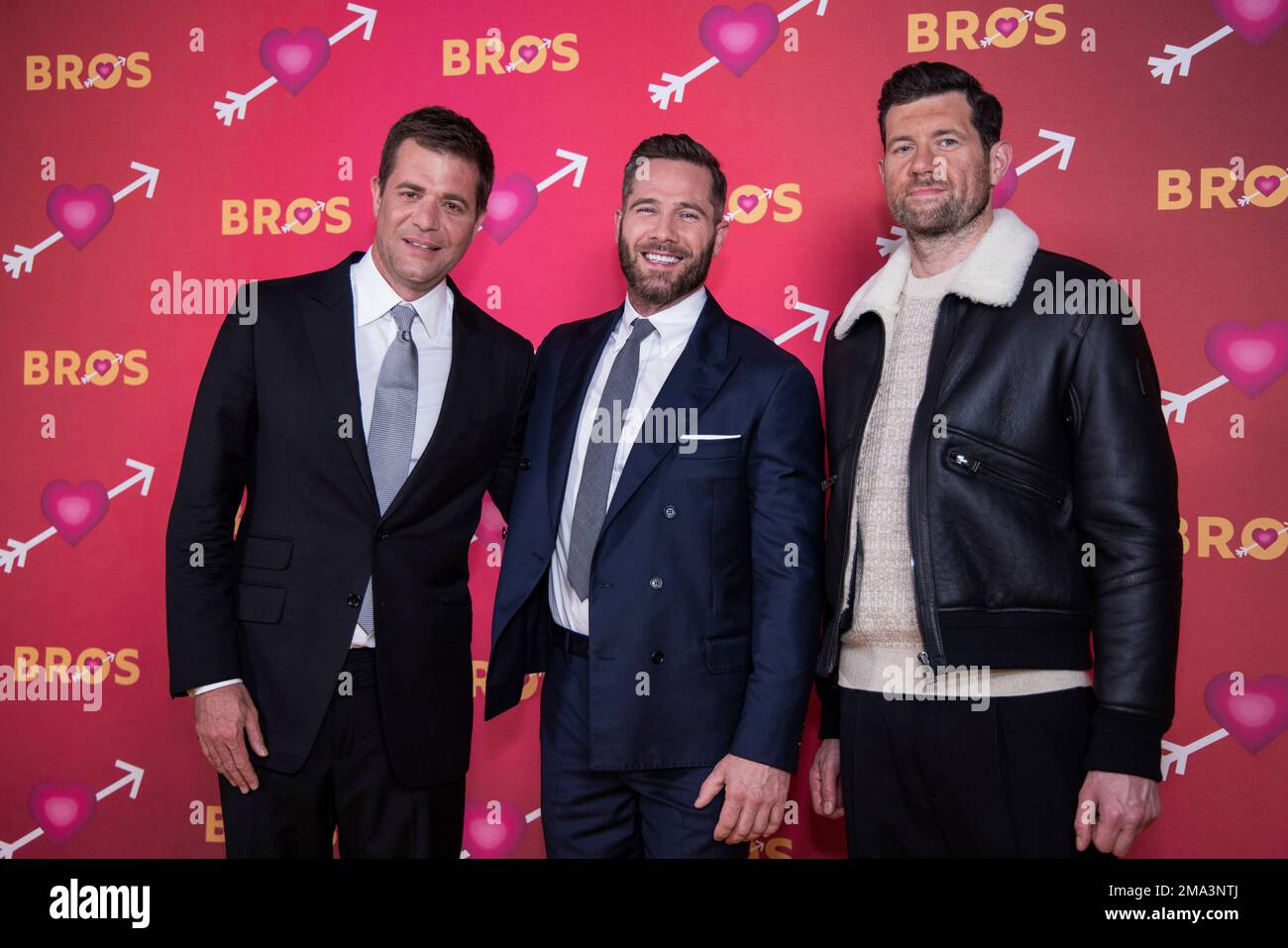 Director Nicholas Stoller, from left, Luke Macfarlane and Billy Eichner ...