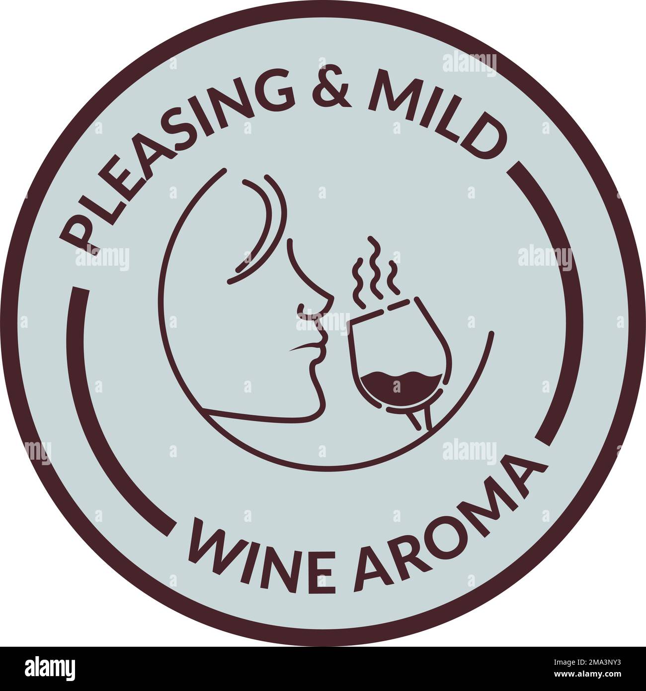 Pleasing and mild wine aroma, label or emblem Stock Vector Image & Art ...