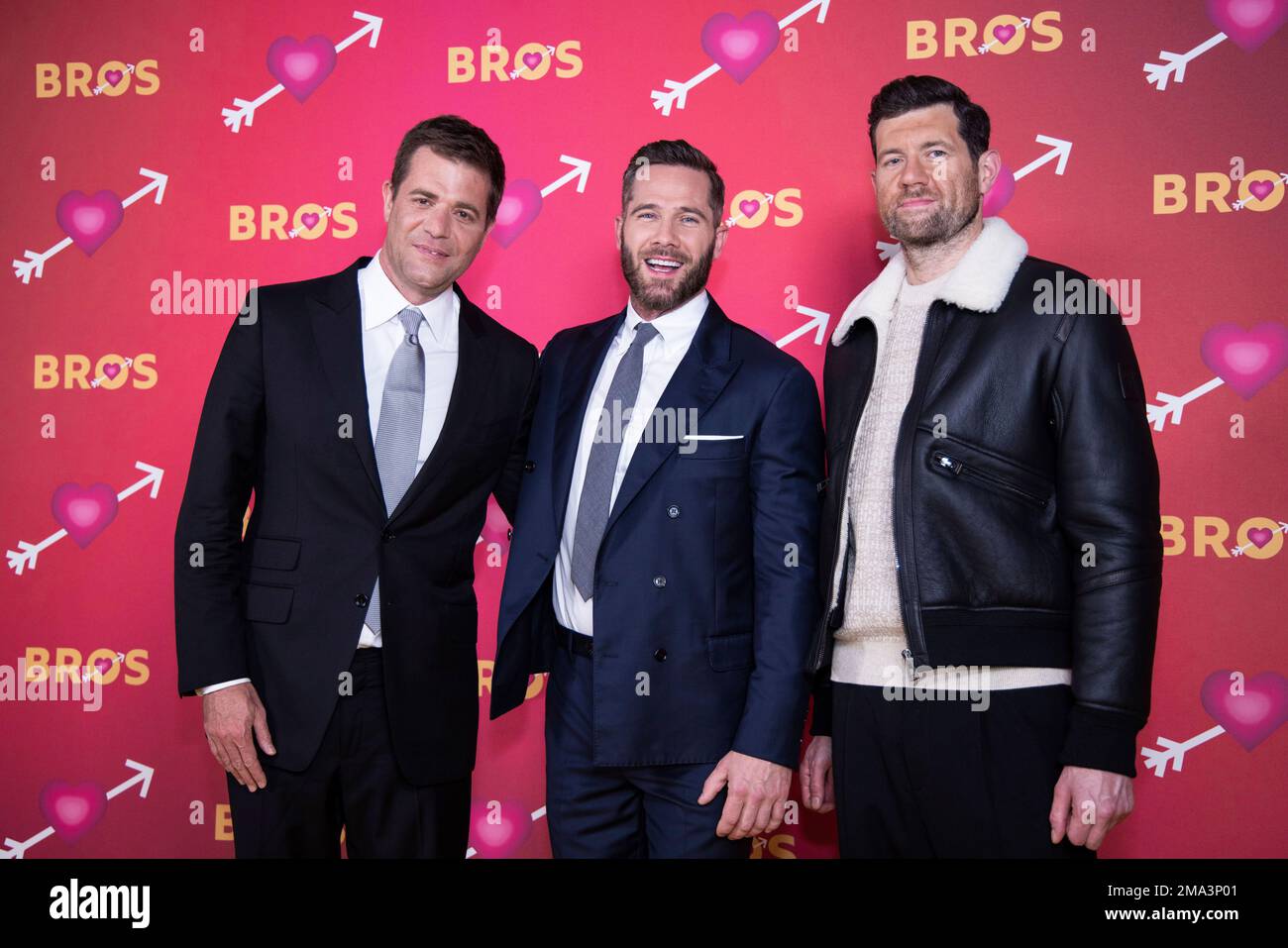 Director Nicholas Stoller, from left, Luke Macfarlane and Billy Eichner ...