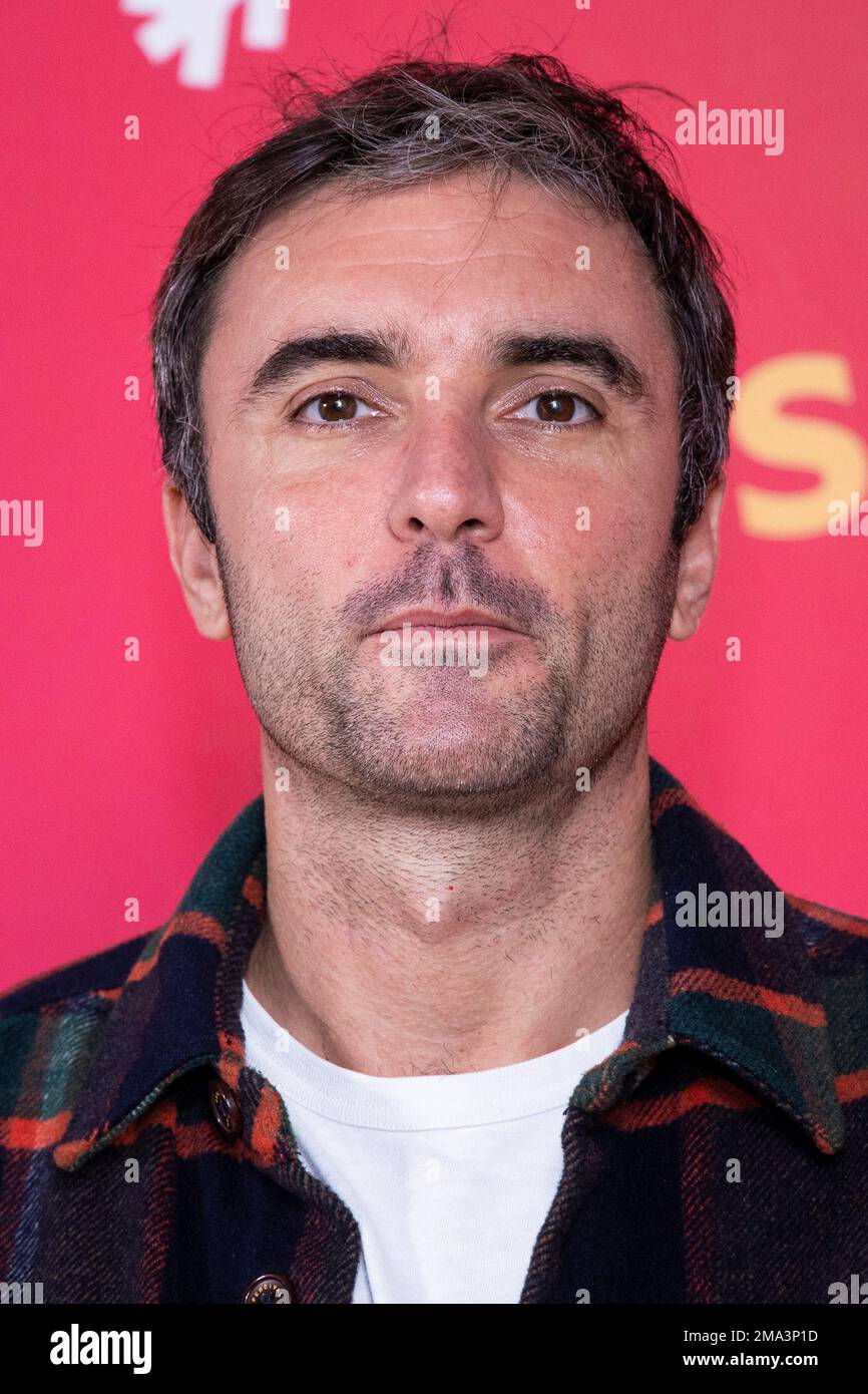 Chris Sweeney poses for photographers upon arrival for the premiere of the film 'Bros' in London ...