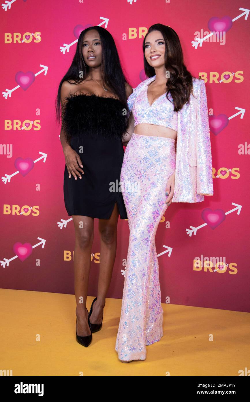 April Banbury and Whitney Hughes pose for photographers upon arrival ...
