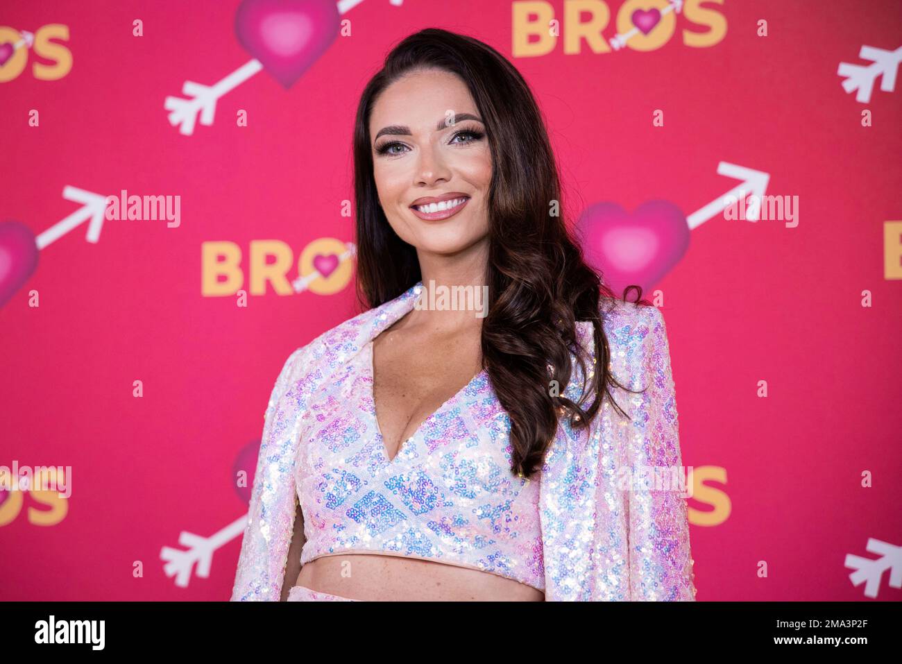 April Banbury poses for photographers upon arrival for the premiere of ...
