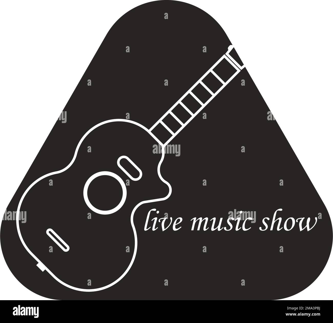 Guitar Logo Vector Illustration Design Template Stock Vector Image And Art Alamy 
