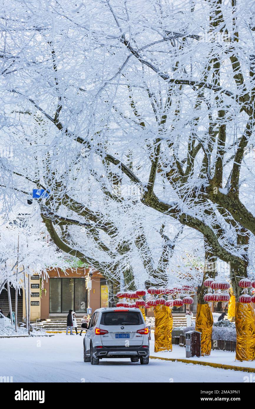 Snow scenery of Mount Lu Scenic Area in Lushan City, east China's ...