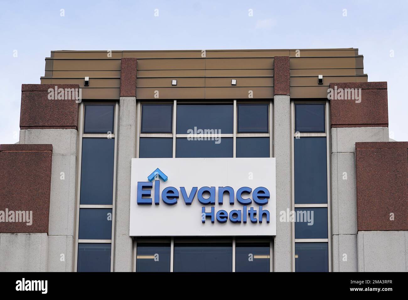 Signage at the corporate headquarters of Elevance Health is shown ...