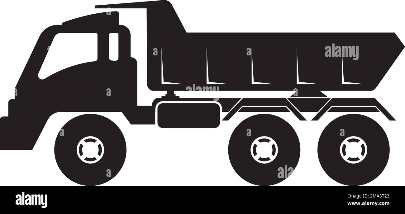 Dump truck icon.vector illustration logo design Stock Vector Image ...