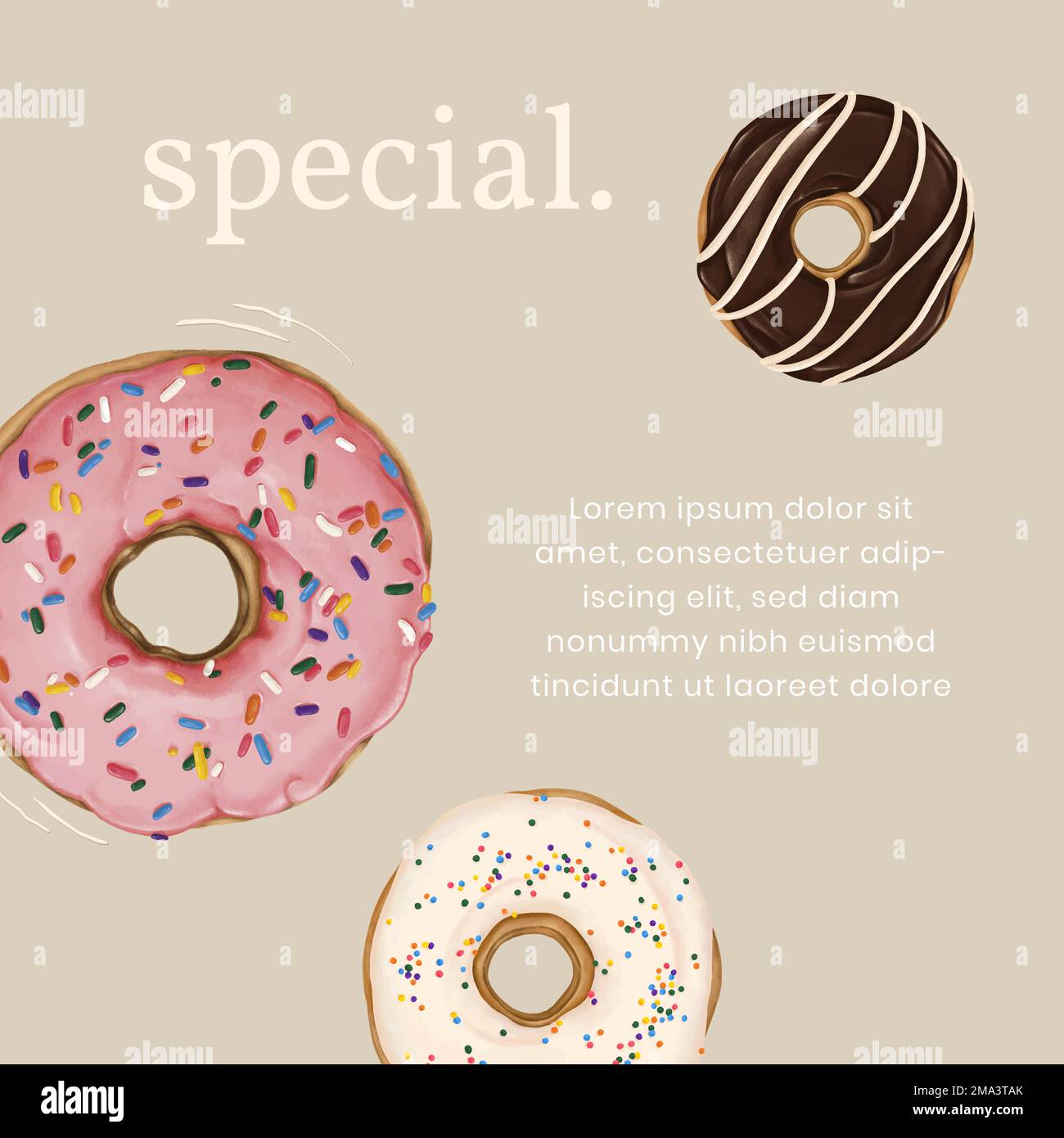Donut ad Stock Vector Images - Alamy