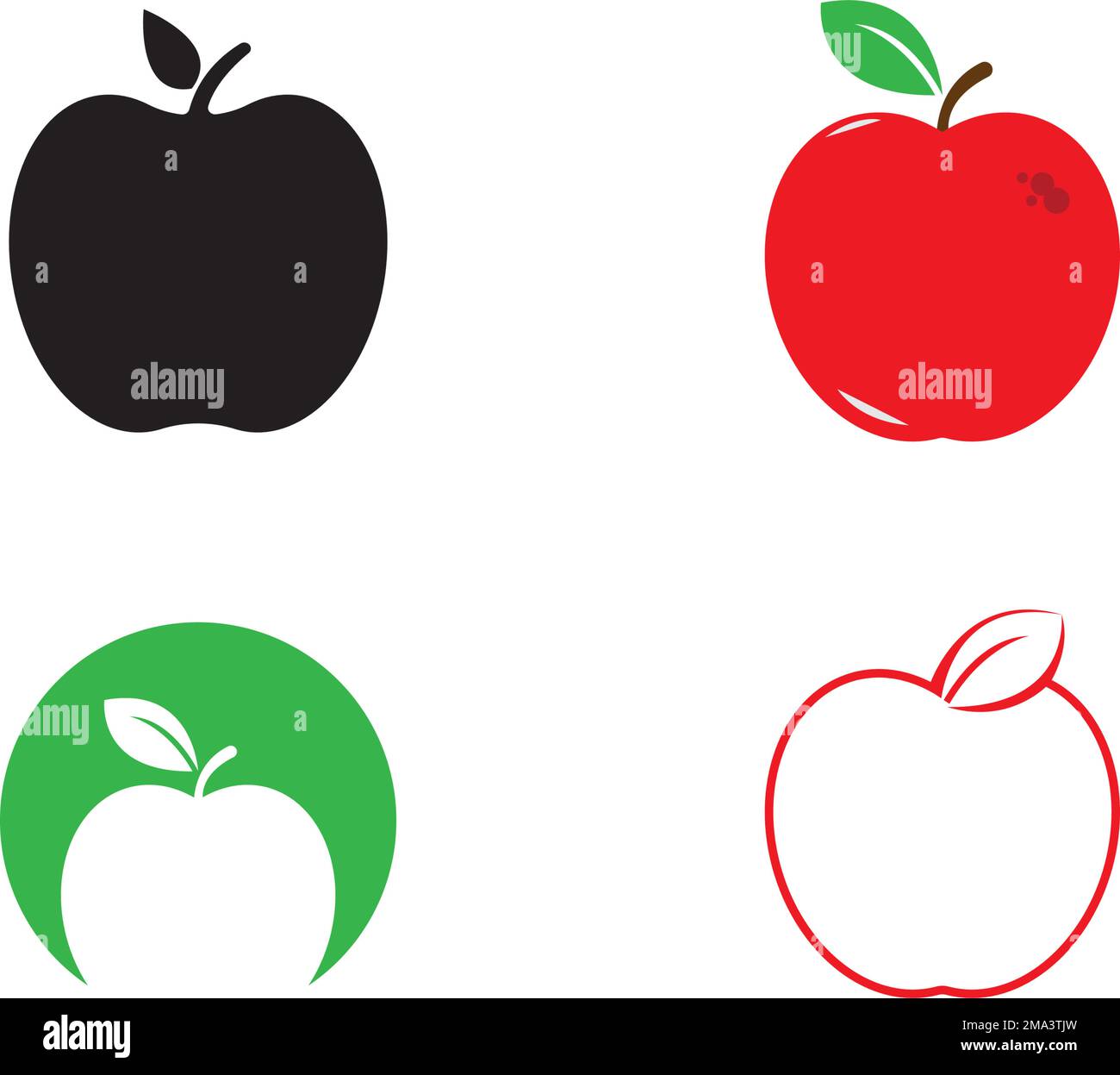 Apple fruit logo. vector illustration simple design Stock Vector Image ...