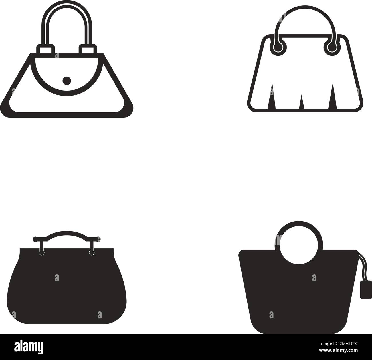 tote bag vector icon illustration simple design Stock Vector Image ...