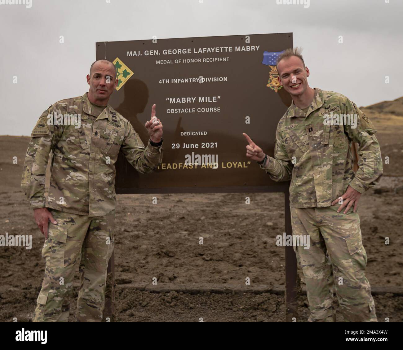 Sgt. Maj. Shane Towns, command sergeant major, and Capt. Brandon Back ...