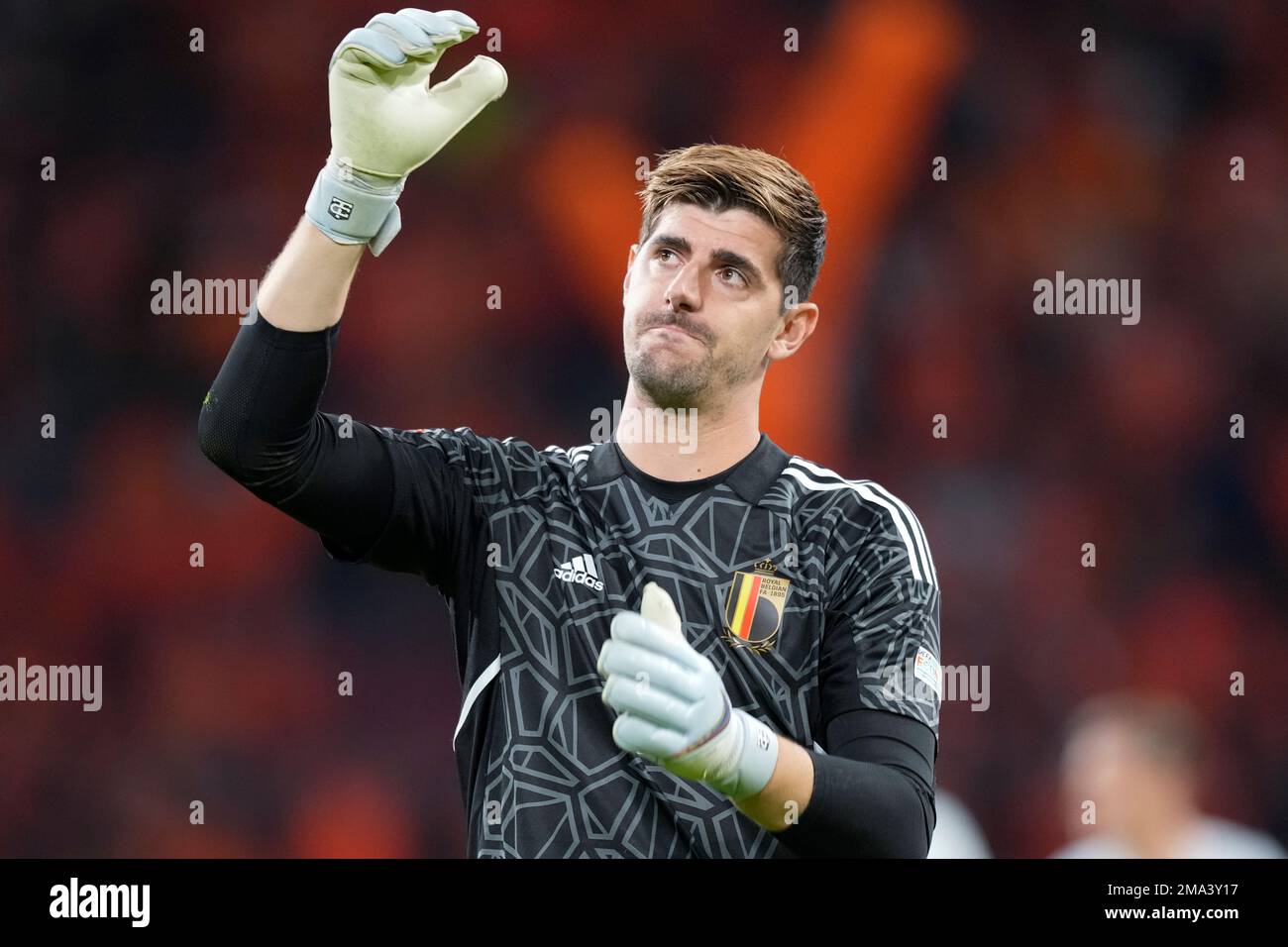 Belgium goalkeeper Thibaut Courtois during the UEFA Nations League ...