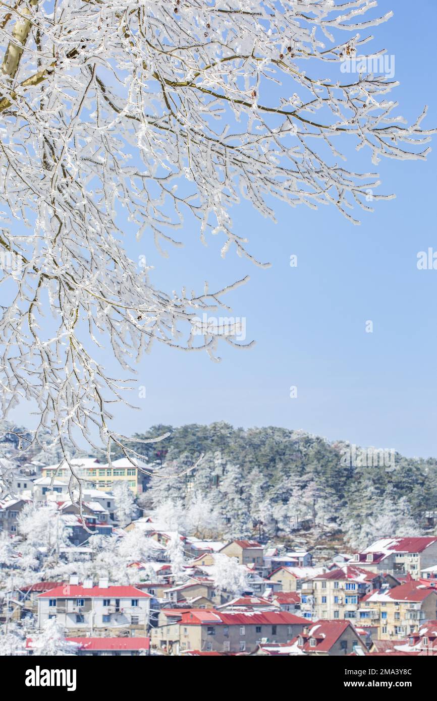 Snow scenery of Mount Lu Scenic Area in Lushan City, east China's ...