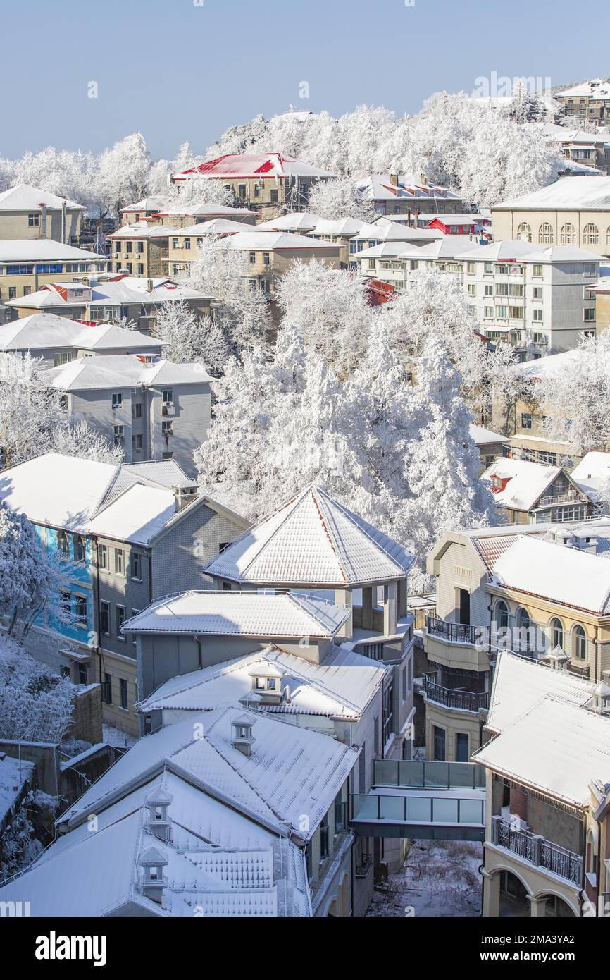 Snow scenery of Mount Lu Scenic Area in Lushan City, east China's ...