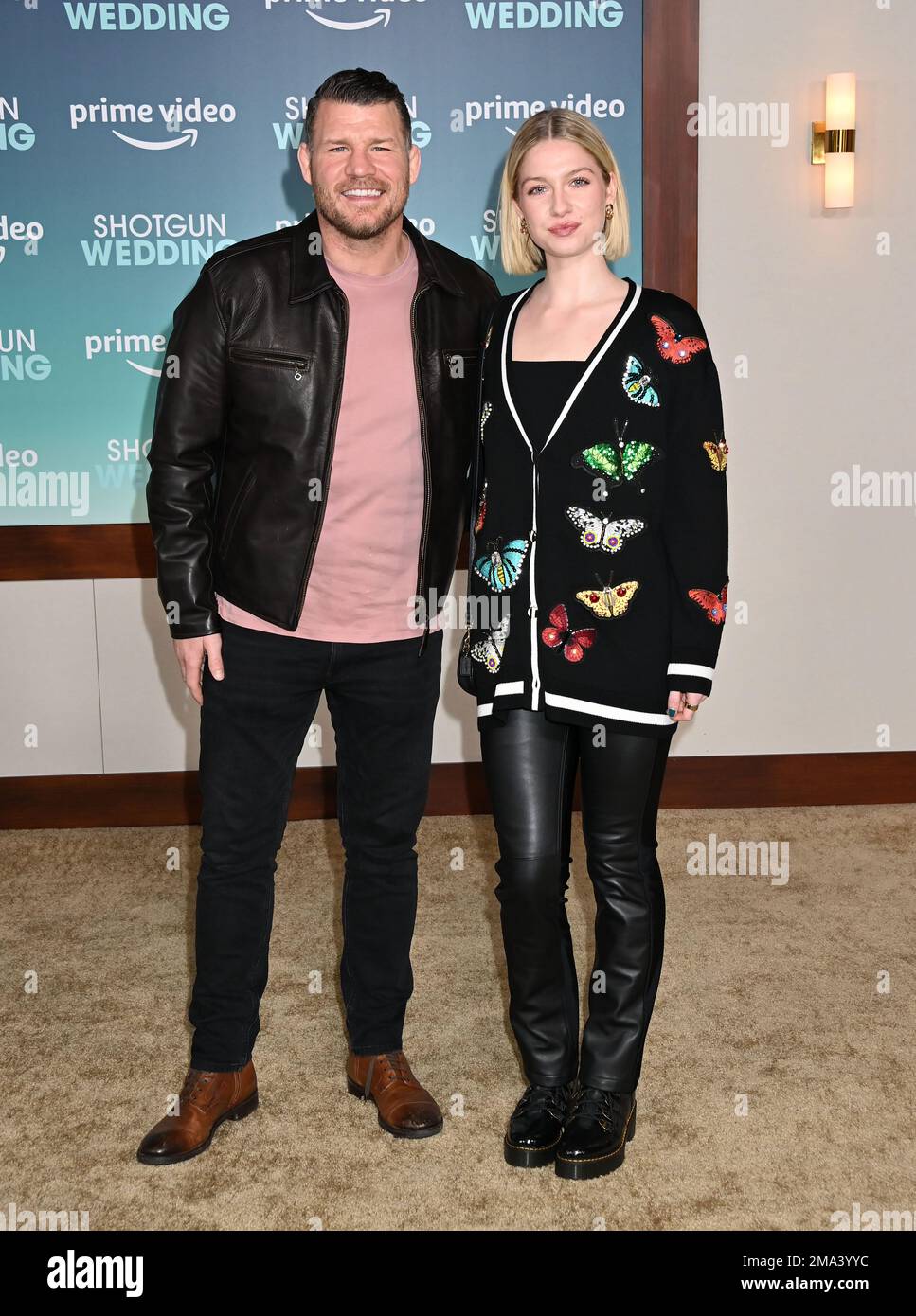 Hollywood, USA. 18th Jan, 2023. Michael Bisping and Ellie Bisping ...