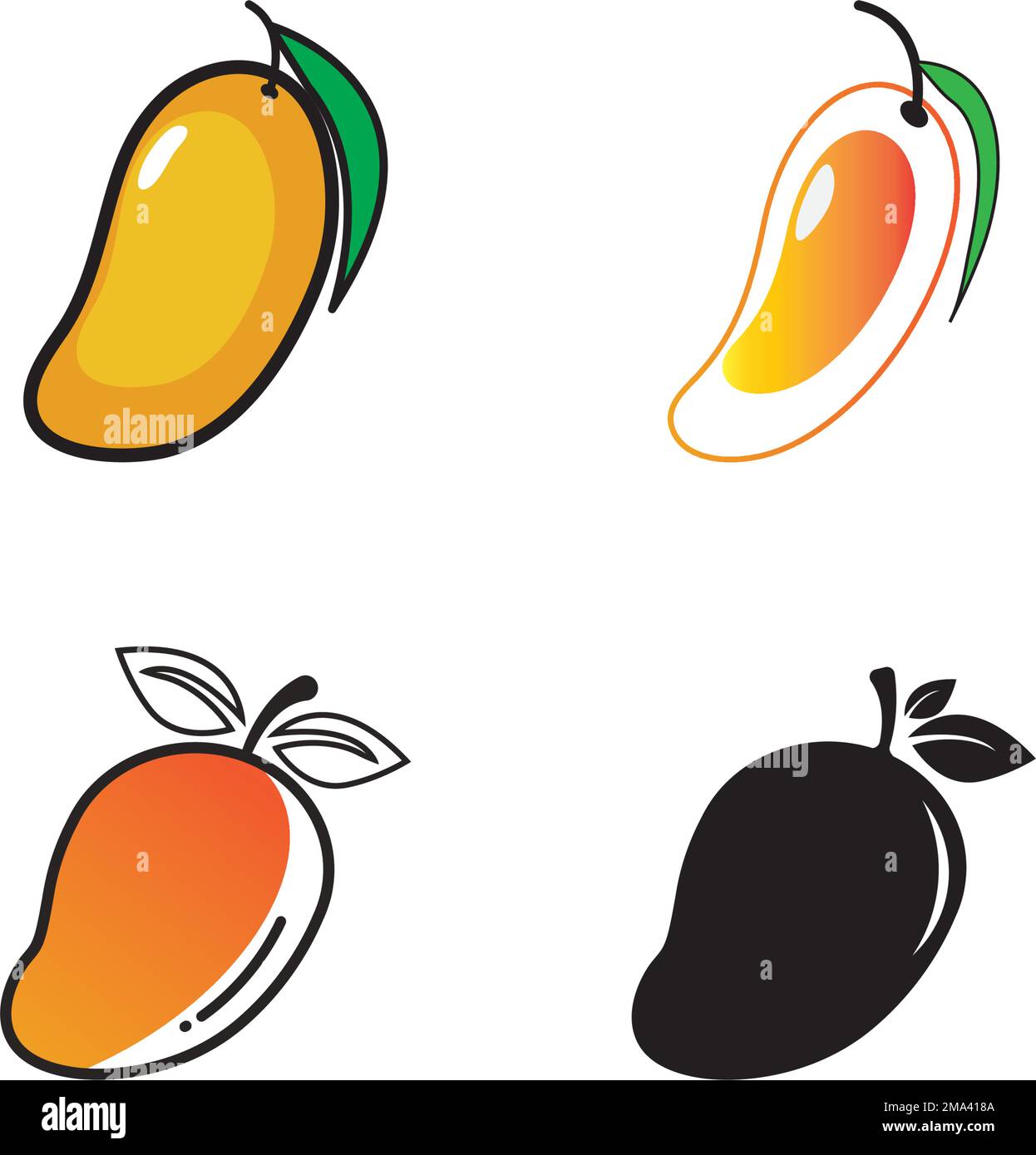 Mango vector icon. illustration logo template Stock Vector Image & Art ...