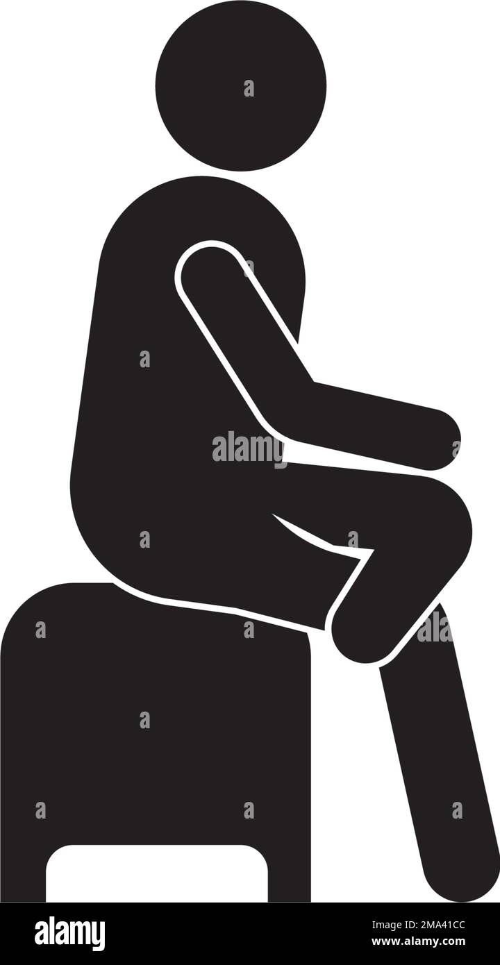 people sitting relaxed icon. vector illustration symbol design Stock ...