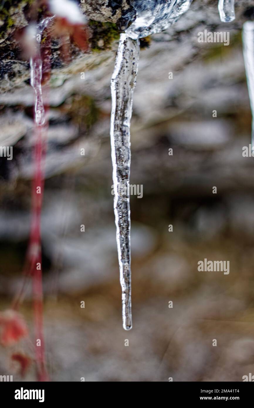 Winter with lots of snow in Switzerland, works stuck in the ice Stock ...