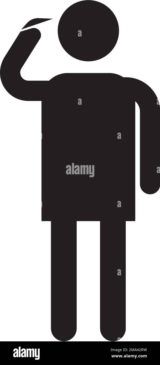 people salute icon. vector illustration symbol design Stock Vector ...