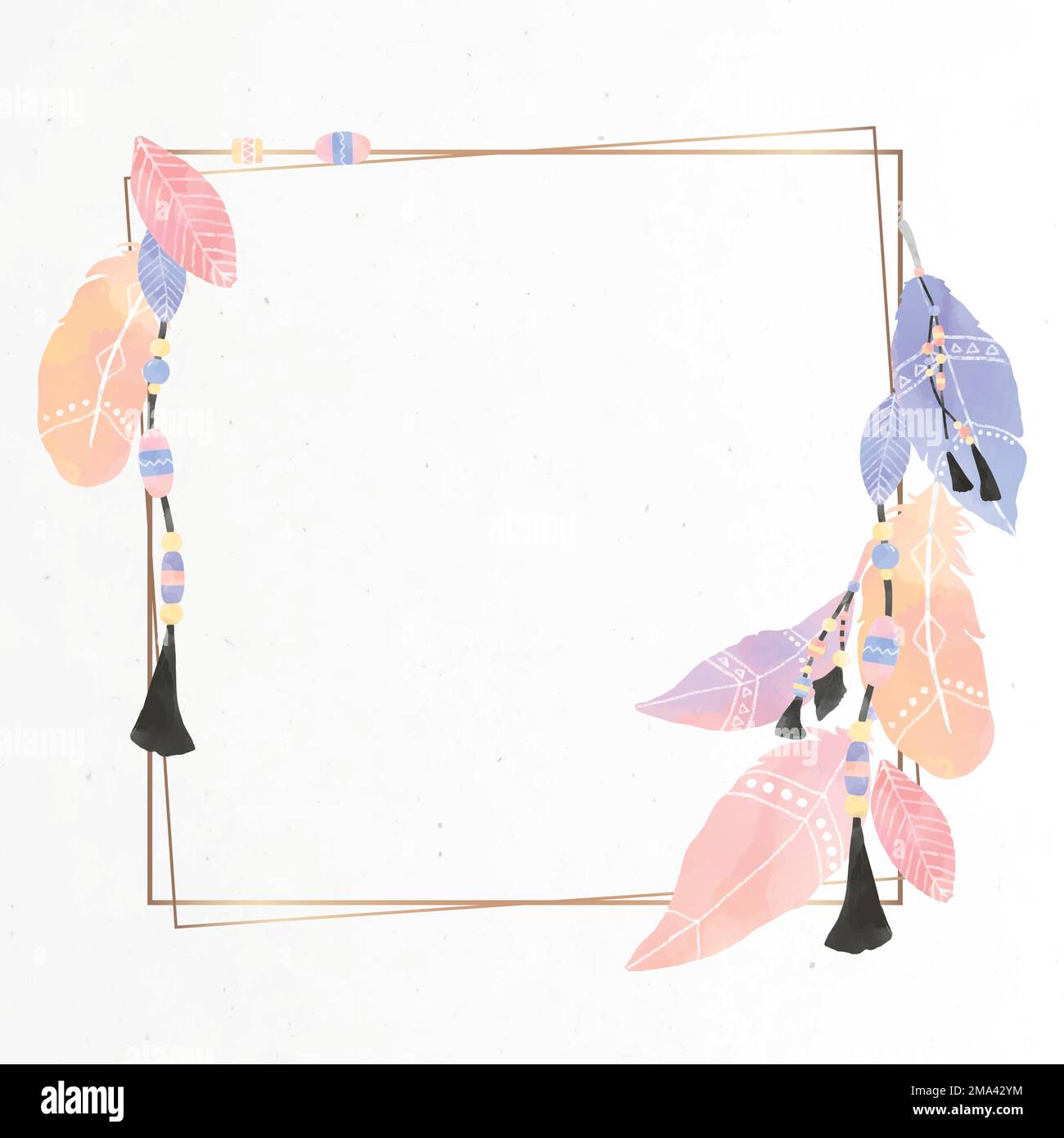 Square Boho style frame vector Stock Vector Image & Art - Alamy