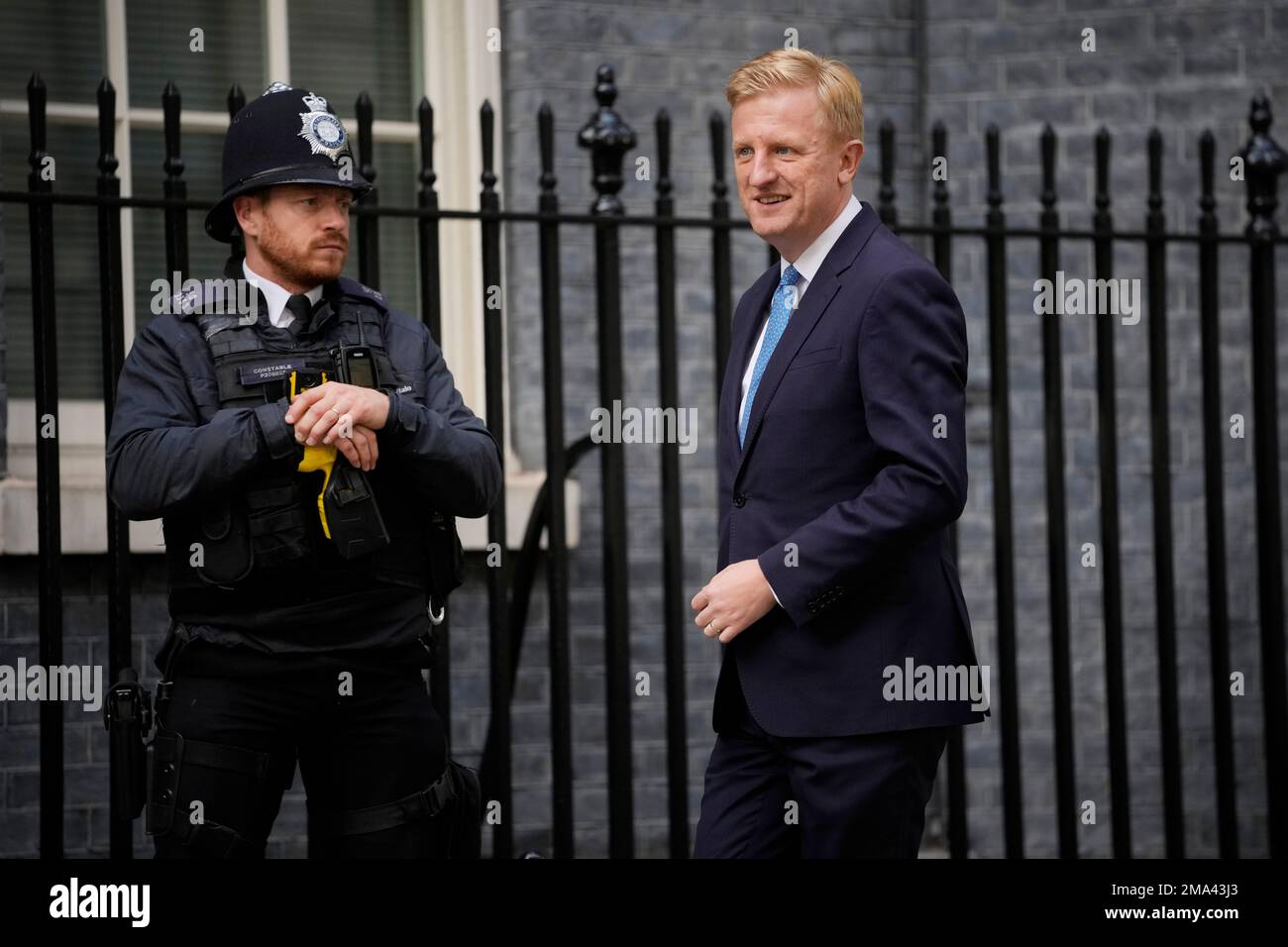 Chancellor of the Duchy of Lancaster Oliver Dowden walks outside 10 ...