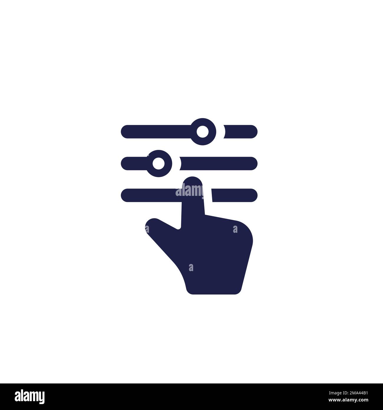 Settings or options icon with a hand Stock Vector Image & Art - Alamy